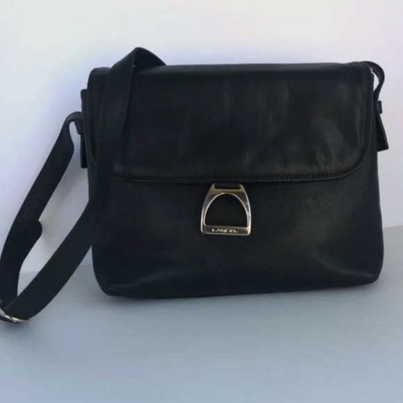 Lancel | Bags | Lancel Gorgeous Black Leather Shoulder Bag | Poshmark